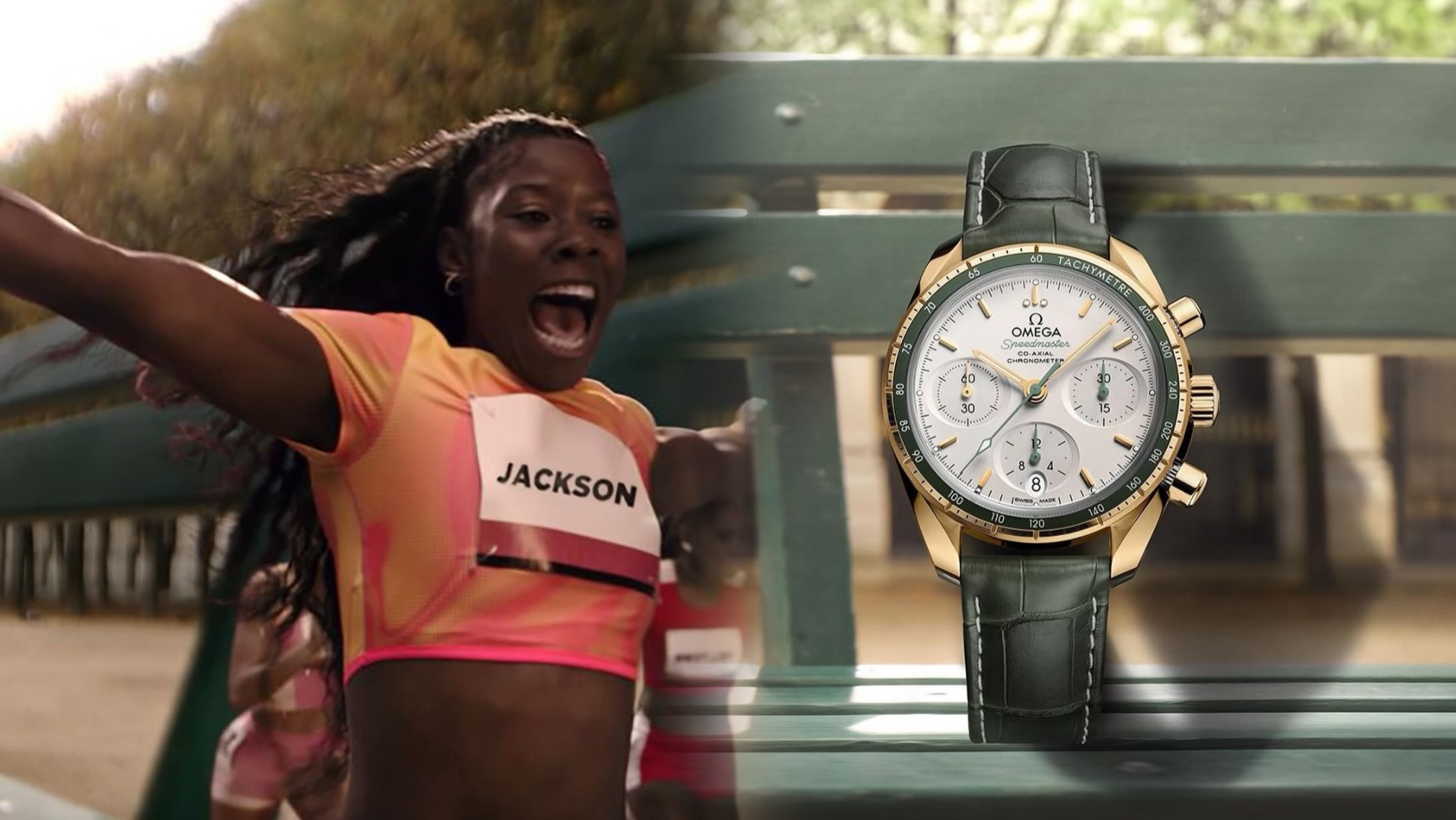 Omega's Ad Campaign Features Shericka Jackson Sprinting to Success in ...