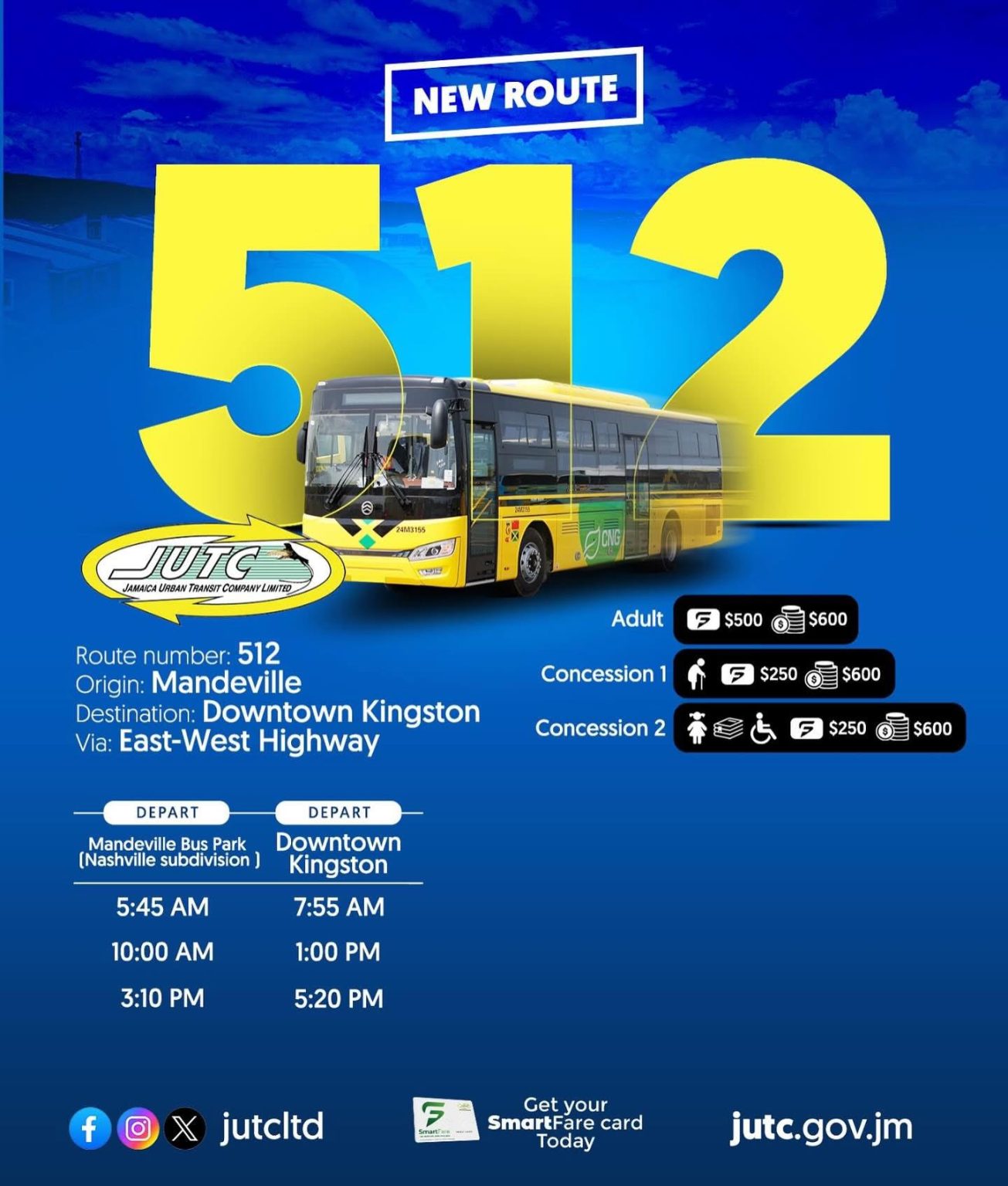 JUTC Route 512 Connects Mandeville And Kingston With Affordable Fares ...
